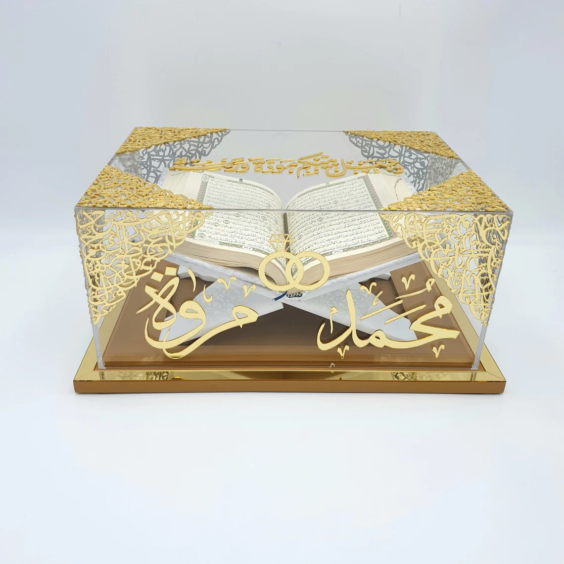 Golden Union Quran Acrylic Box - Royal Art - Acrylic / Plexiglass ...