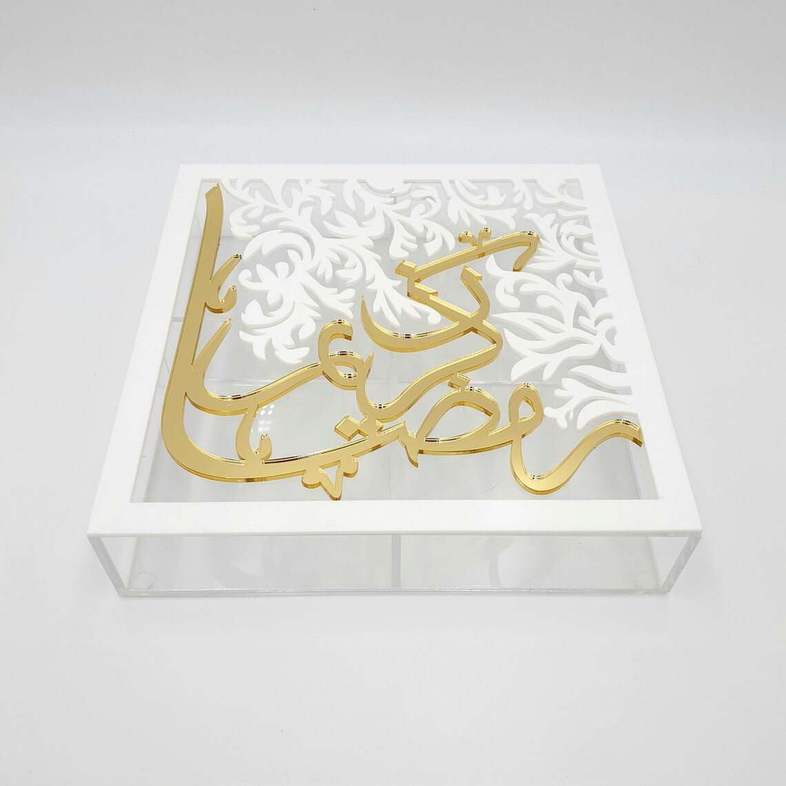 Ramdan Acrylic box With Gold Calligraphy - Royal Art - Acrylic ...